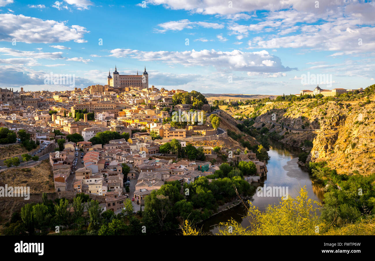 Toledo Cityscape sunset from view point Spain Stock Photo - Alamy
