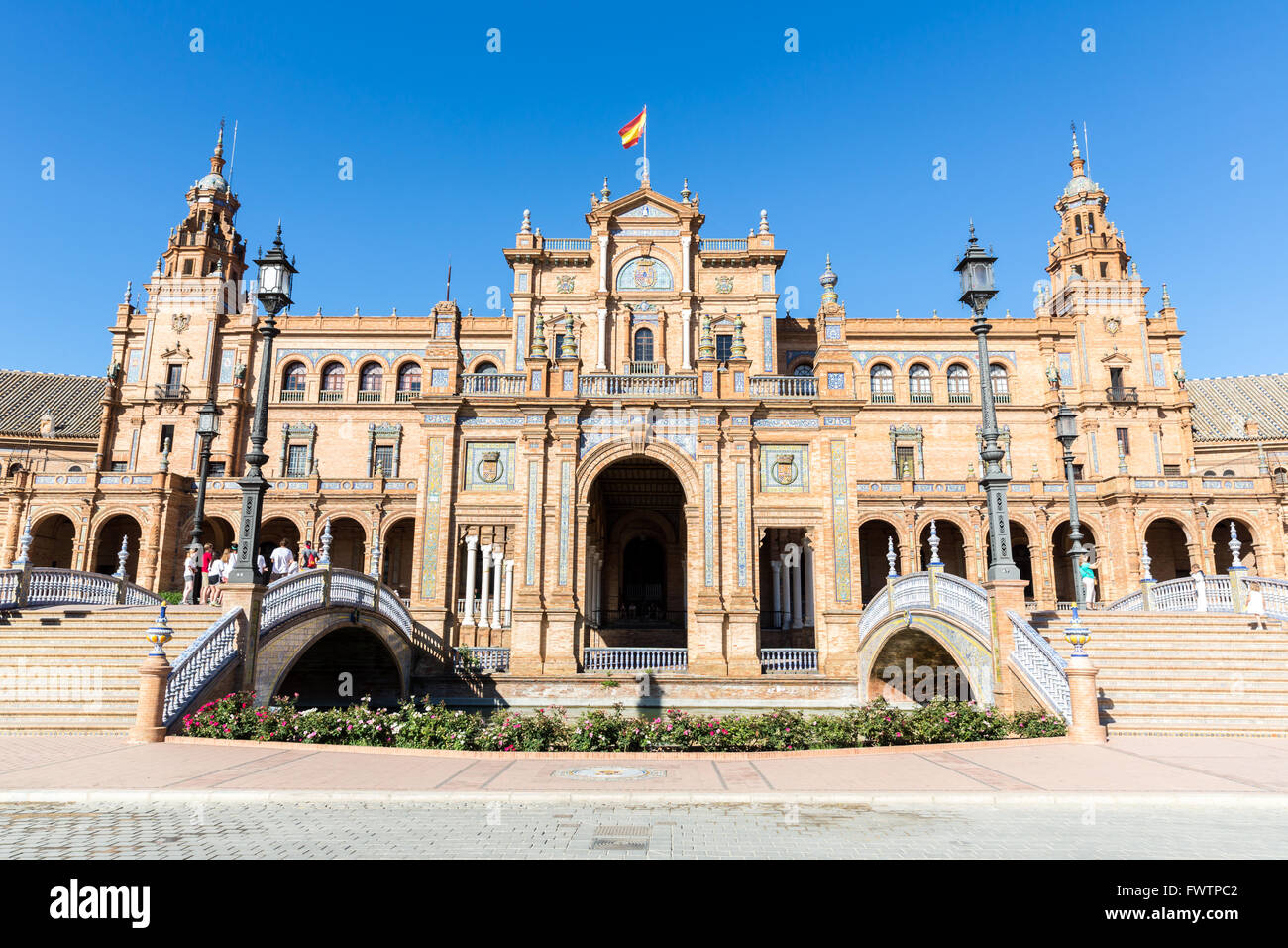 Spanish Square espana Plaza in Sevilla Spain Stock Photo - Alamy