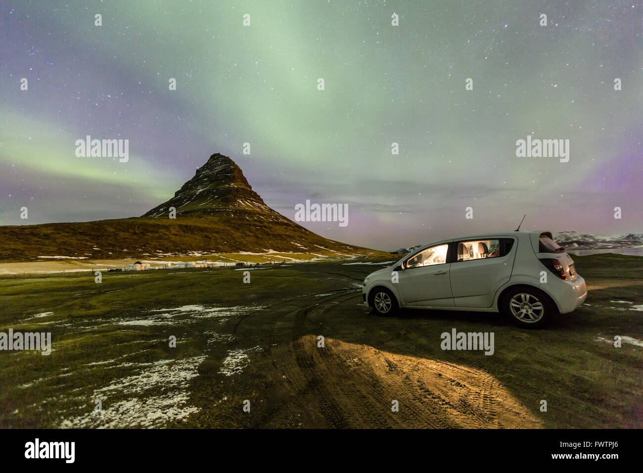 light, northern, iceland, aurora, car, calm, snow, tundra, sunlight ...