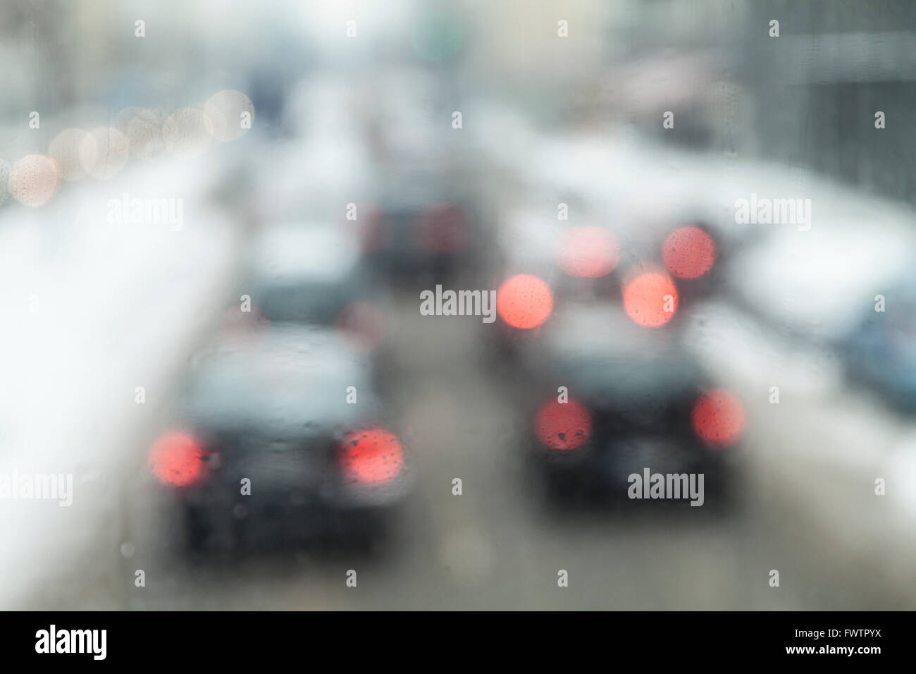 Misted car disc in winter Stock Photo - Alamy