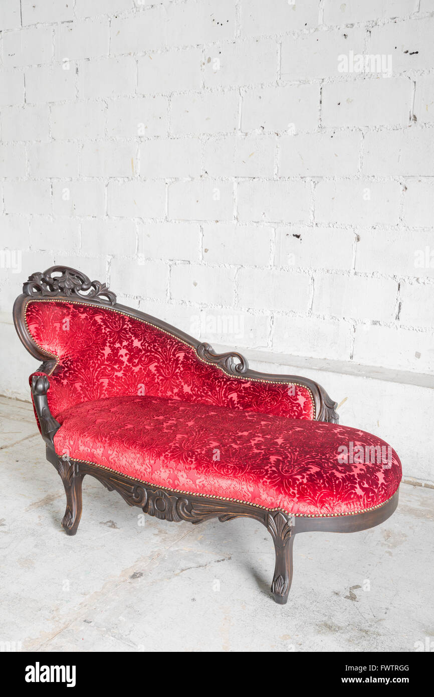 modern red sofa contemporary style in vintage room Stock Photo - Alamy