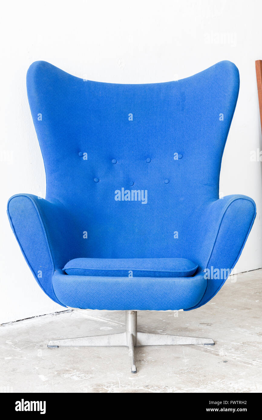 modern Blue Chair contemporary style in vintage room Stock Photo - Alamy