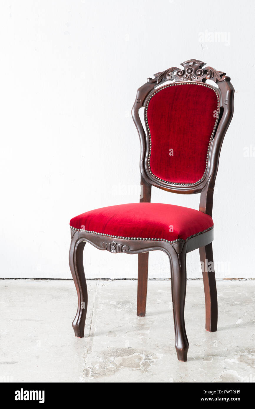 Red Chair Contemporary style in vintage room Stock Photo - Alamy