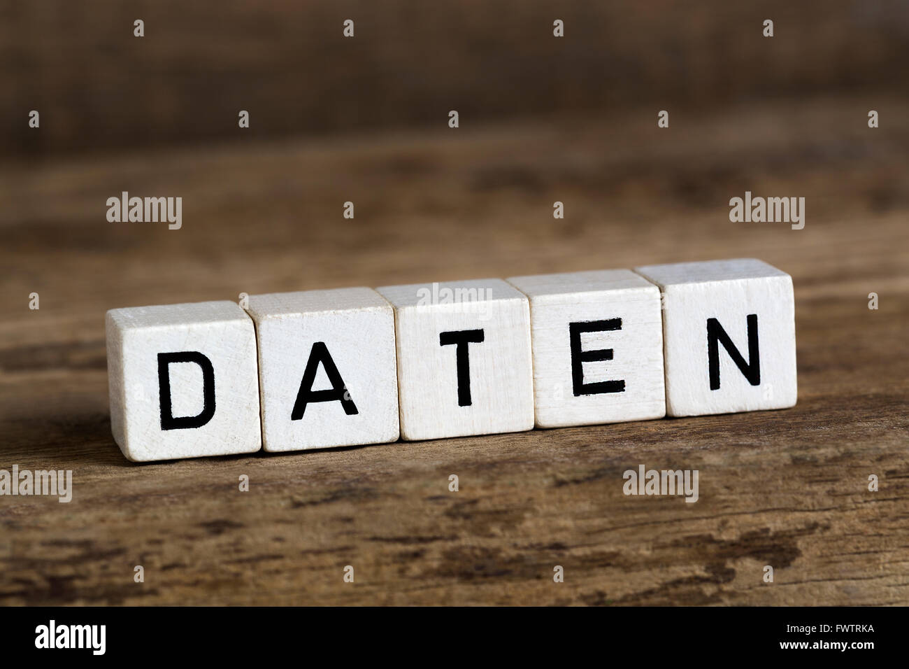 The german word files written in cubes on wooden background Stock Photo ...
