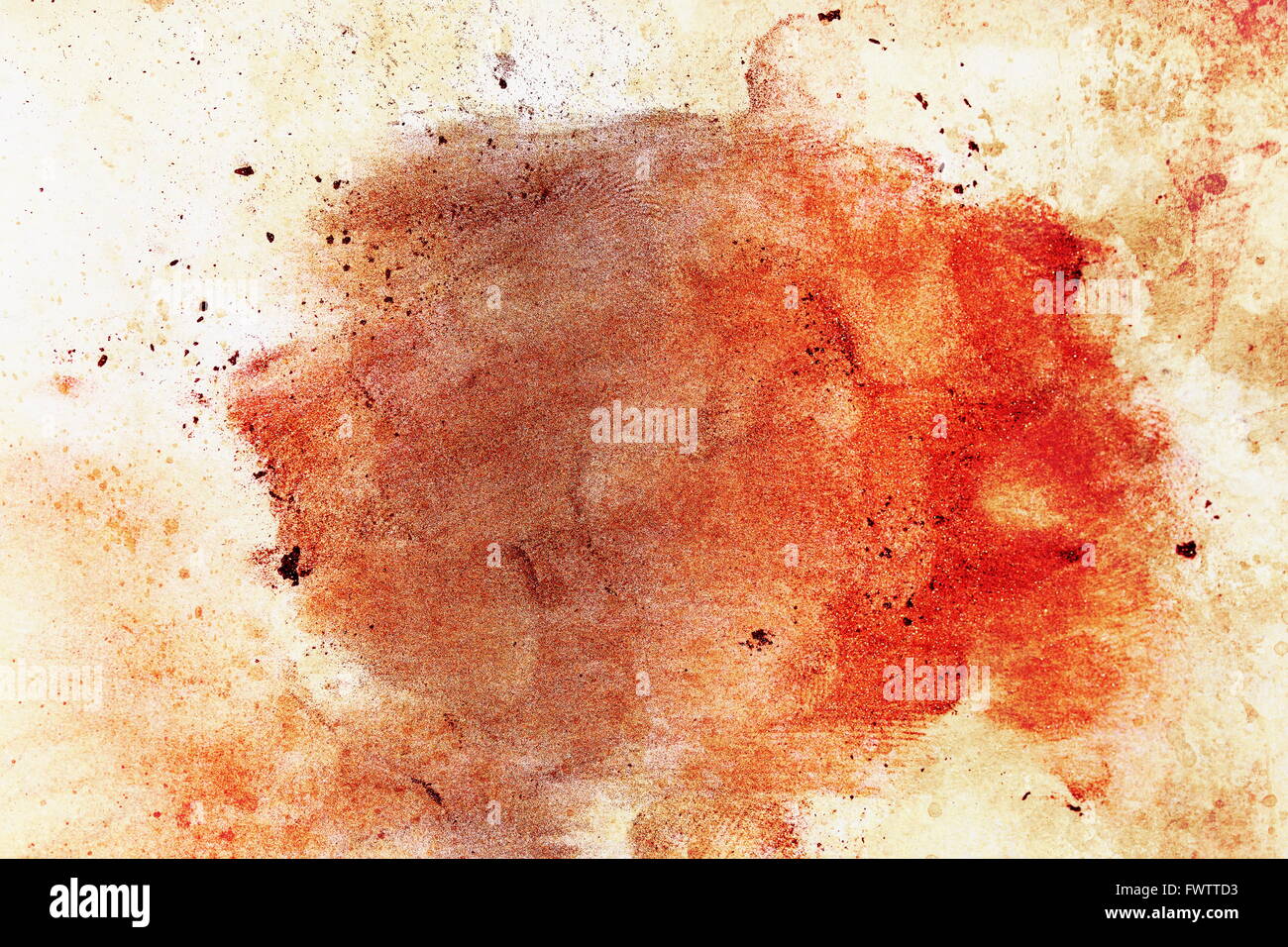 Copper powder on Copper Color Powder on old paper background and ...