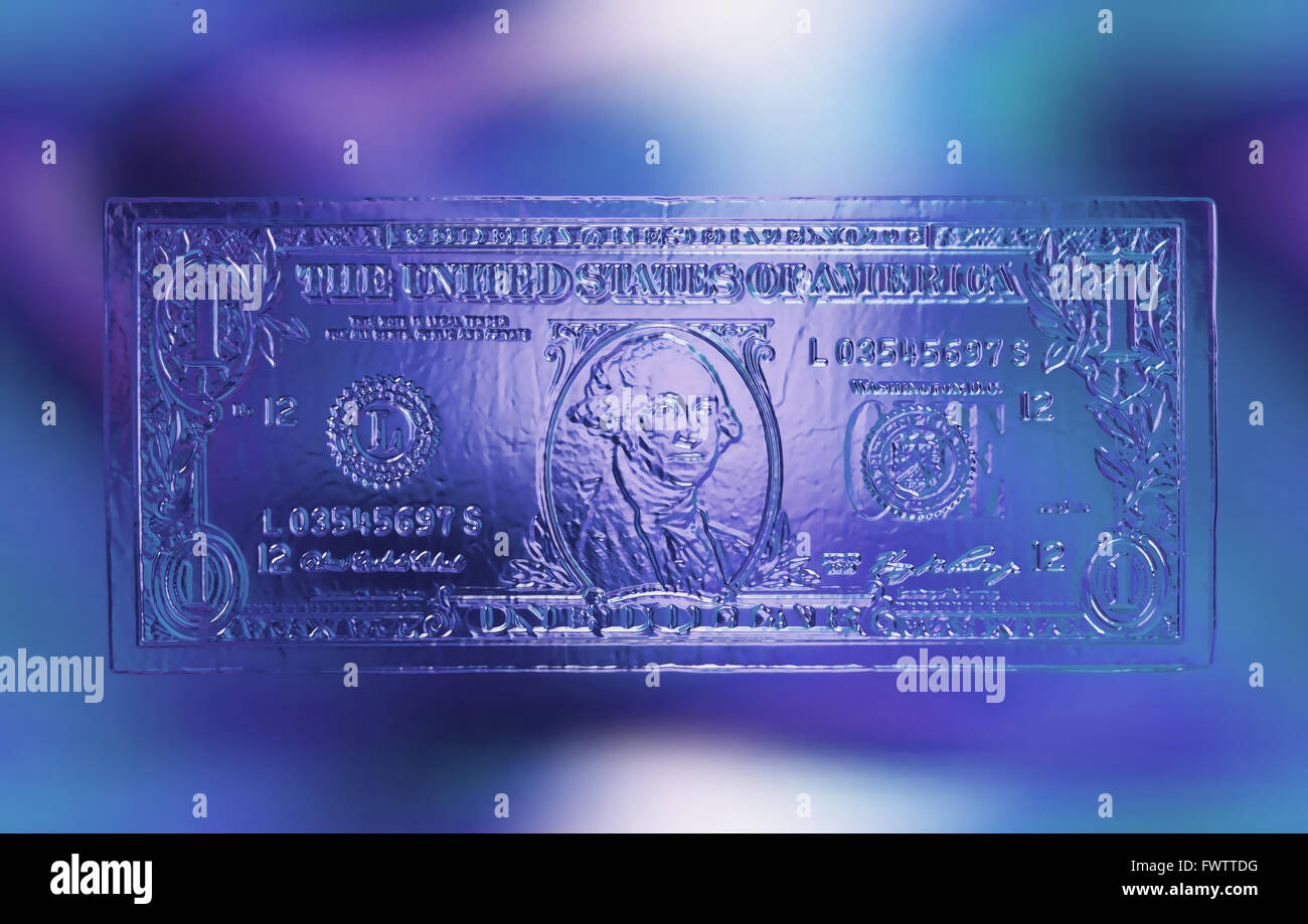 one dollar, color and glass efect. Computer collage Stock Photo - Alamy