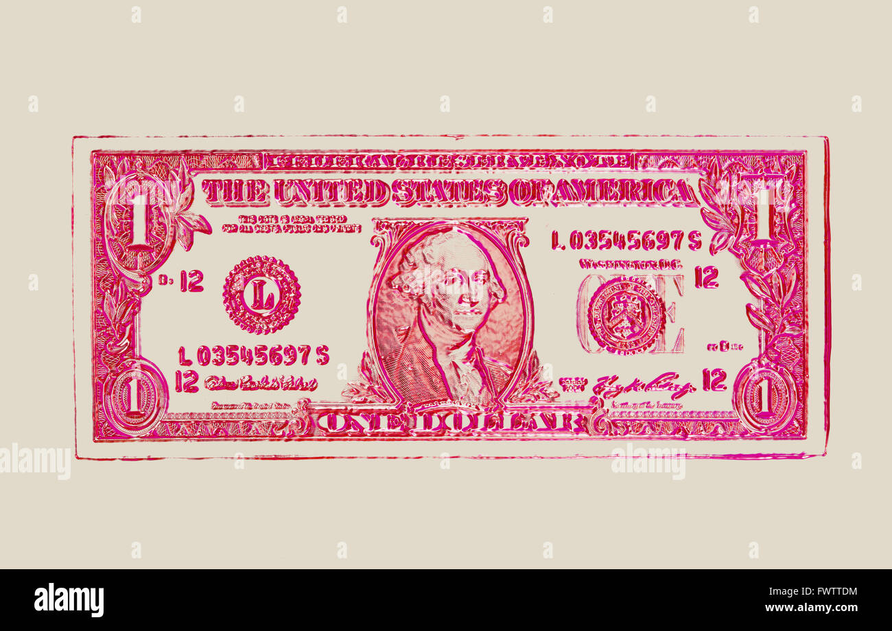 one dollar, color and glass efect. Computer collage Stock Photo - Alamy
