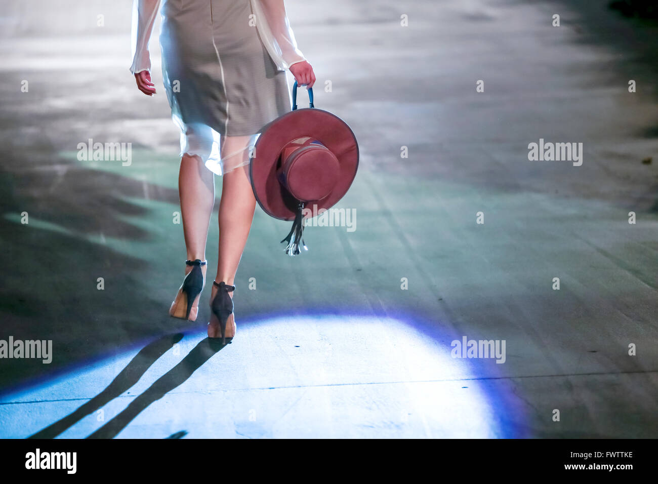 ZAGREB, CROATIA - APRIL 5, 2016 : Fashion model wearing clothes ...