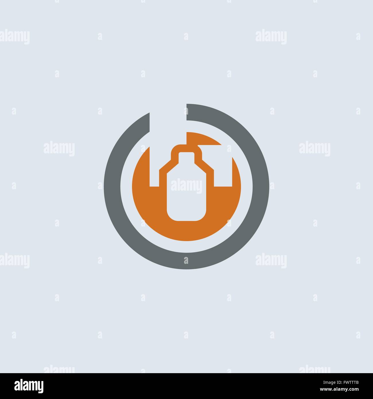 Gray-orange wide range of medical drugs packaging round web icon Stock ...