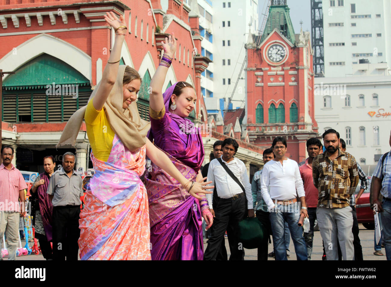 ISKCON devotees belonging to Russia performing bhajan on the streets of ...