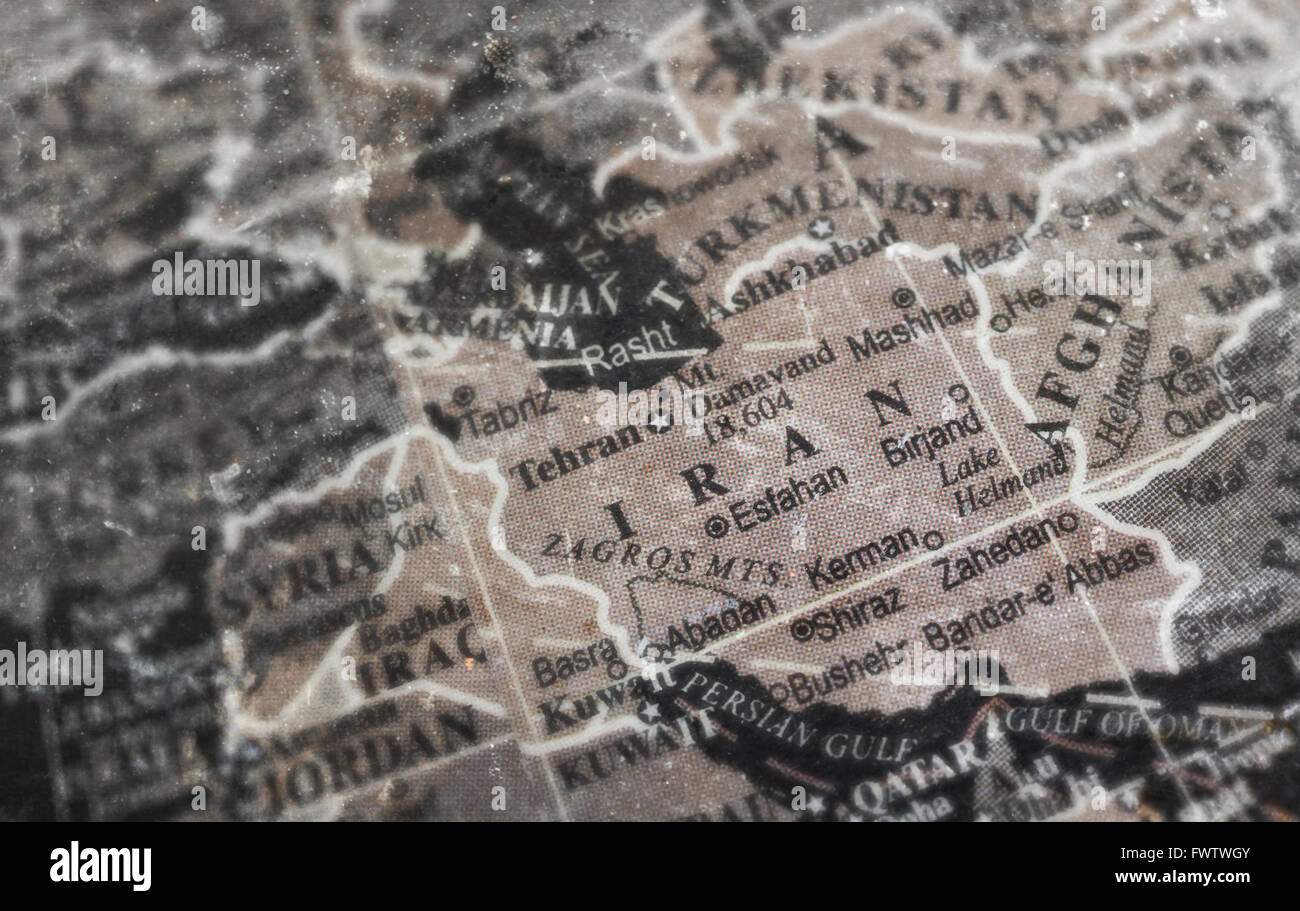 Iran map hi-res stock photography and images - Alamy