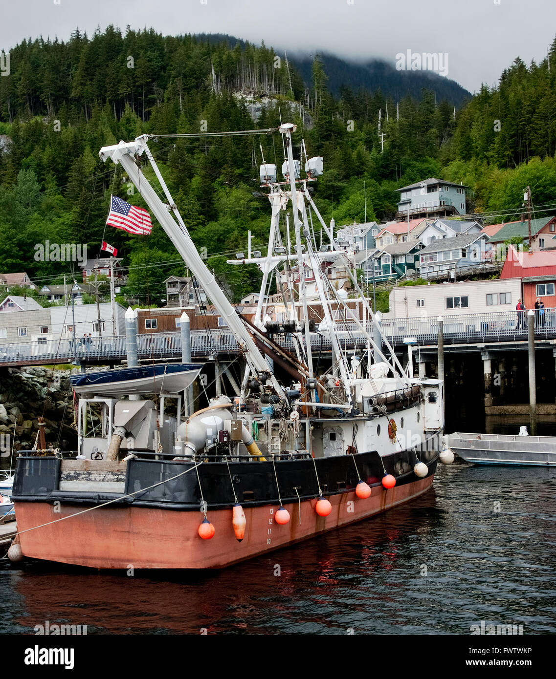 Fishing boat at the port of Ketchikan, Alaska Stock Photo - Alamy