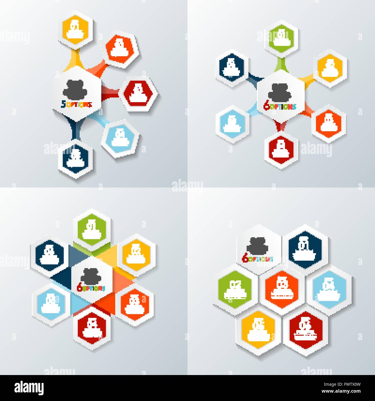 Collection of Infographic Templates for Business Vector Illustra Stock ...