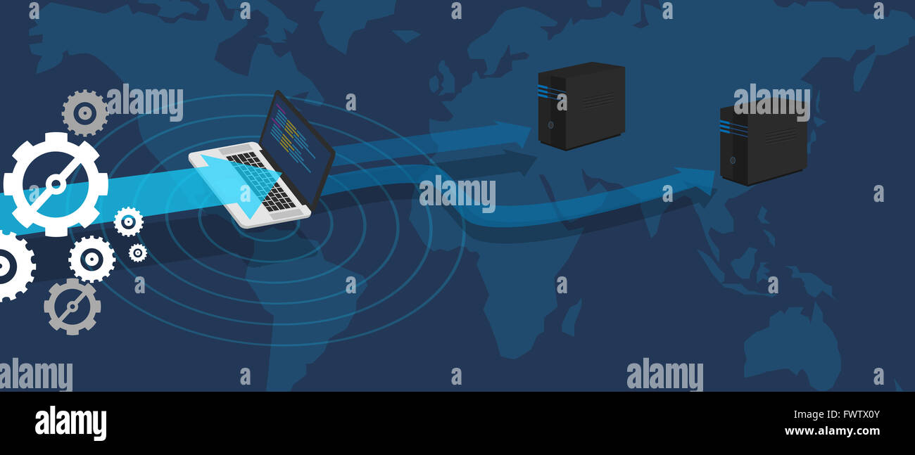 Server distribution virtual network database Stock Photo - Alamy