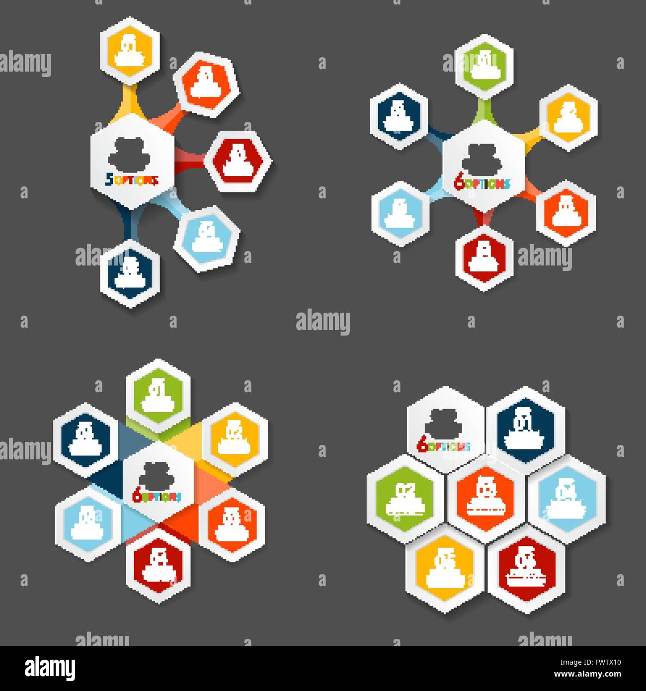 Collection of Infographic Templates for Business Vector Illustra Stock ...