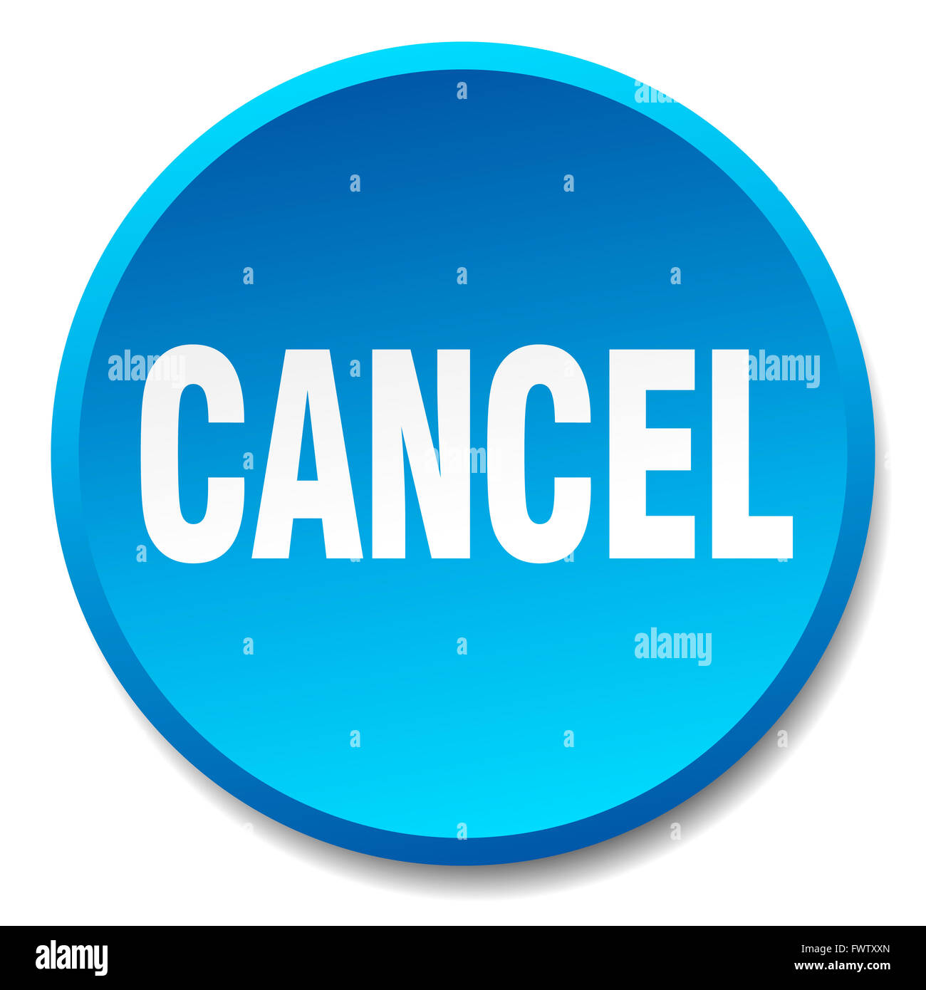 cancel blue round flat isolated push button Stock Photo - Alamy
