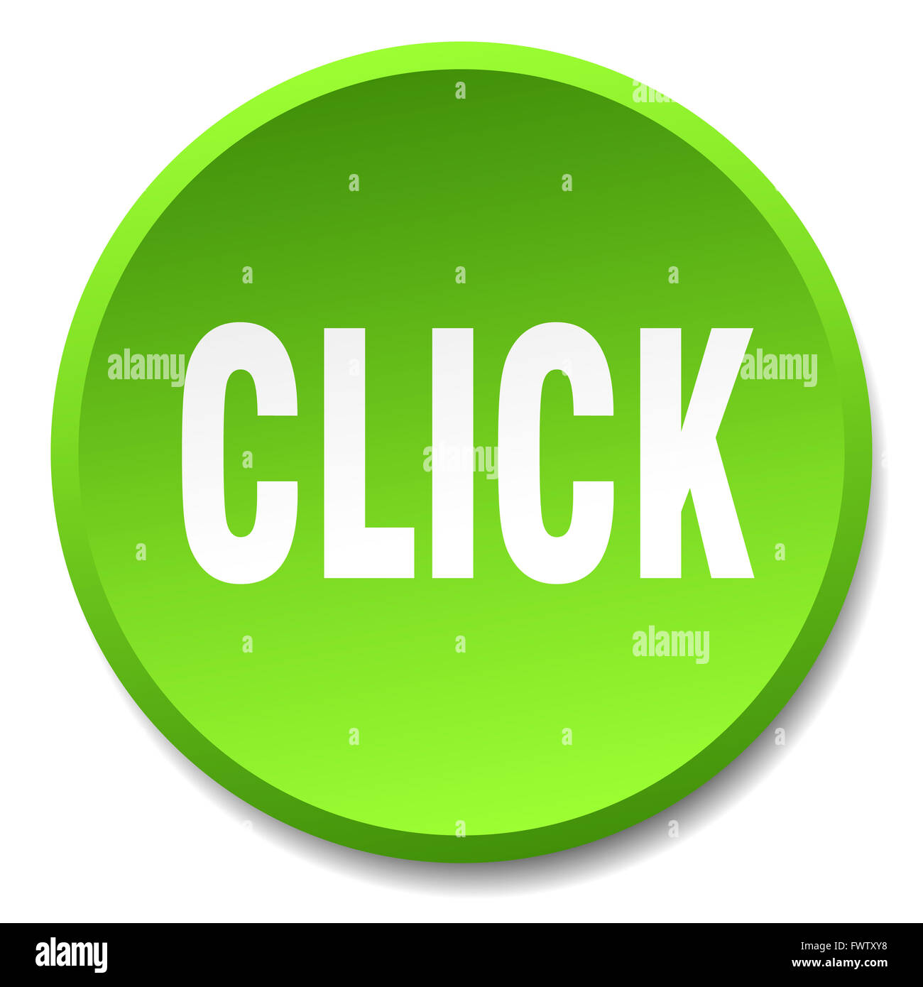 click green round flat isolated push button Stock Photo - Alamy