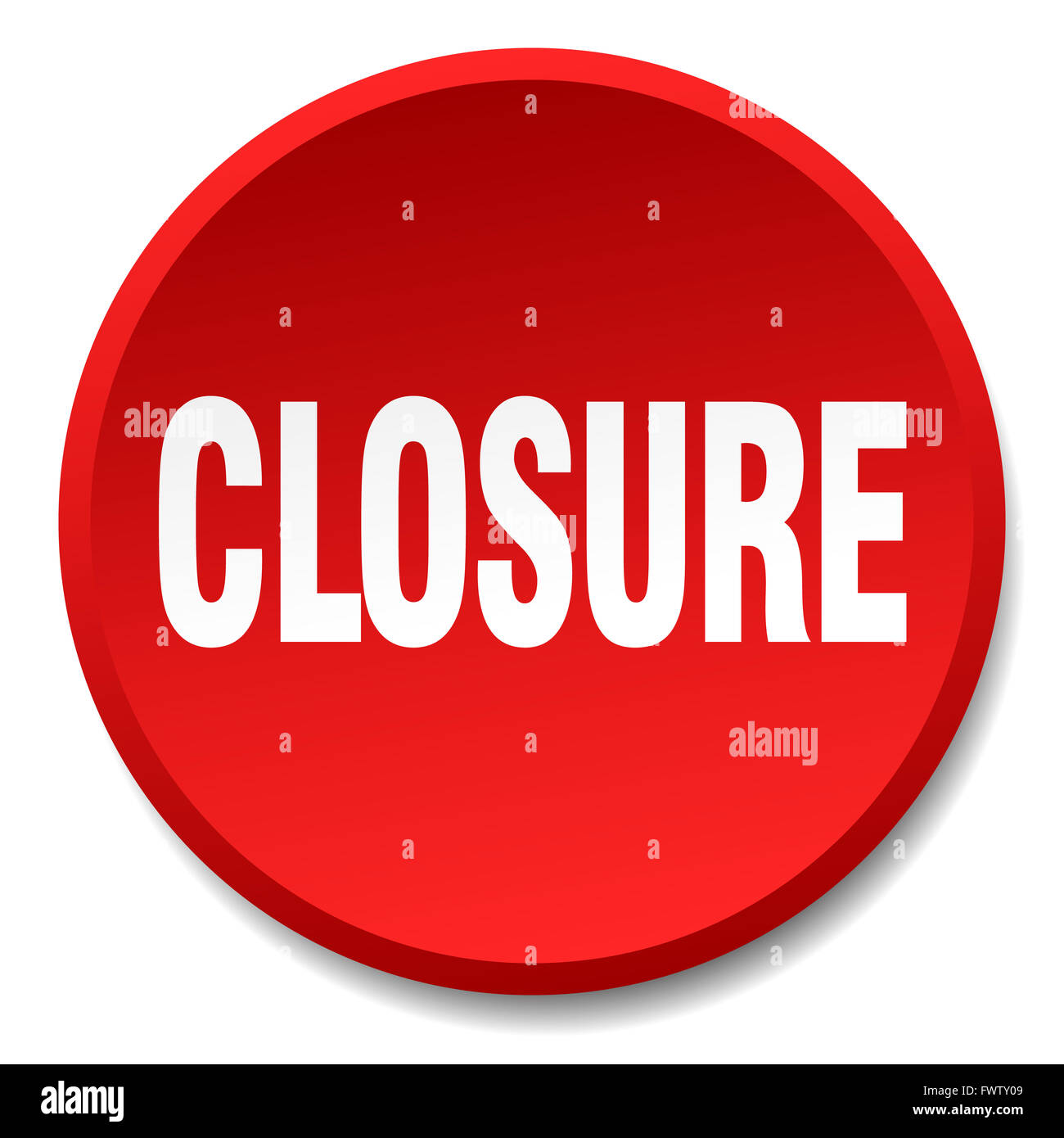closure red round flat isolated push button Stock Photo - Alamy