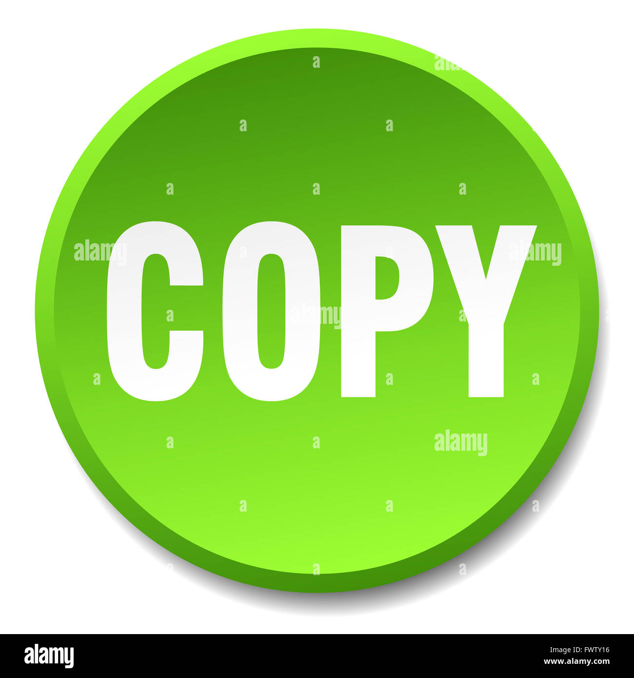 copy green round flat isolated push button Stock Photo - Alamy