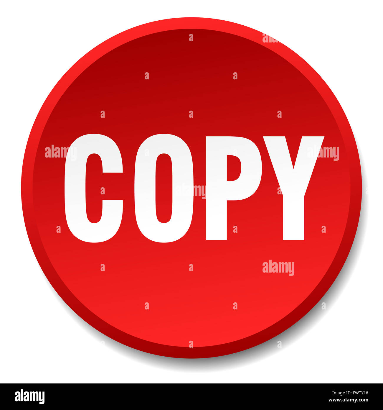 copy red round flat isolated push button Stock Photo - Alamy