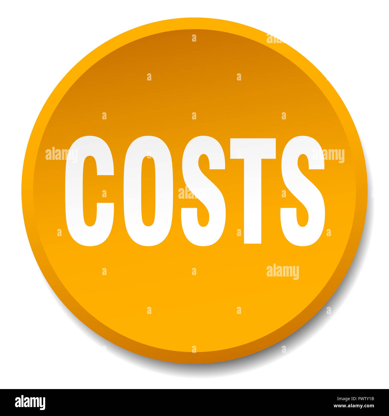 costs orange round flat isolated push button Stock Photo - Alamy