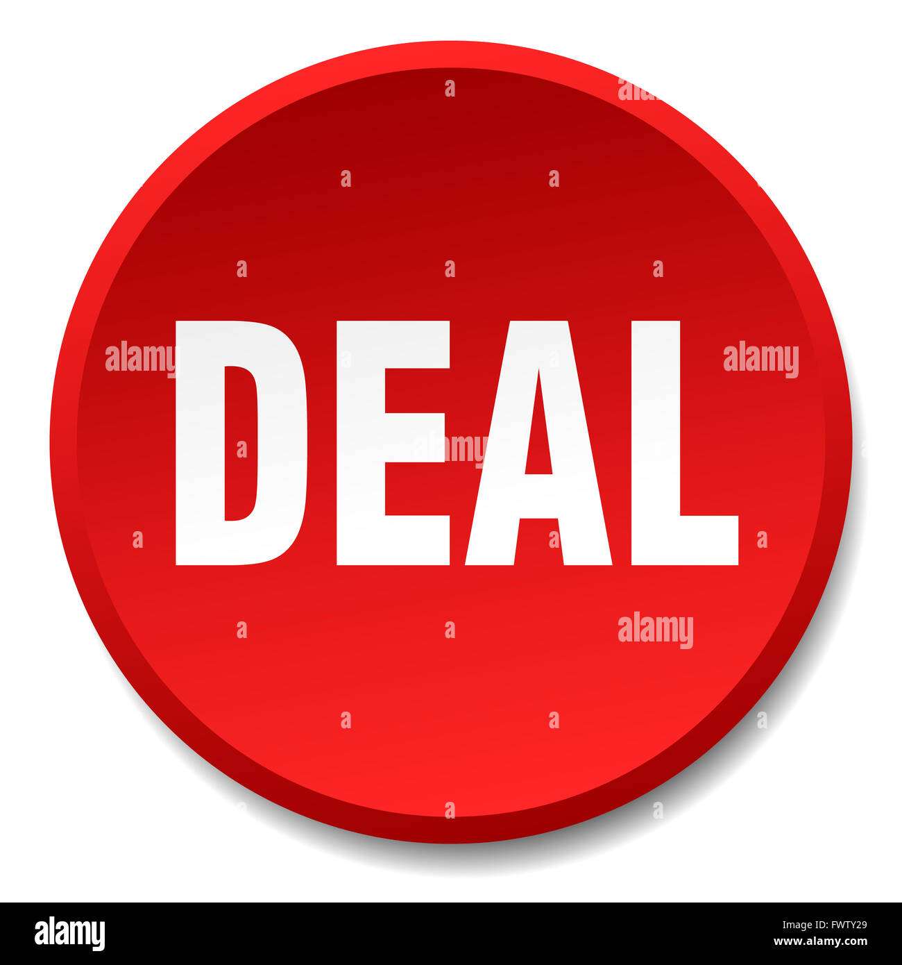 deal red round flat isolated push button Stock Photo - Alamy