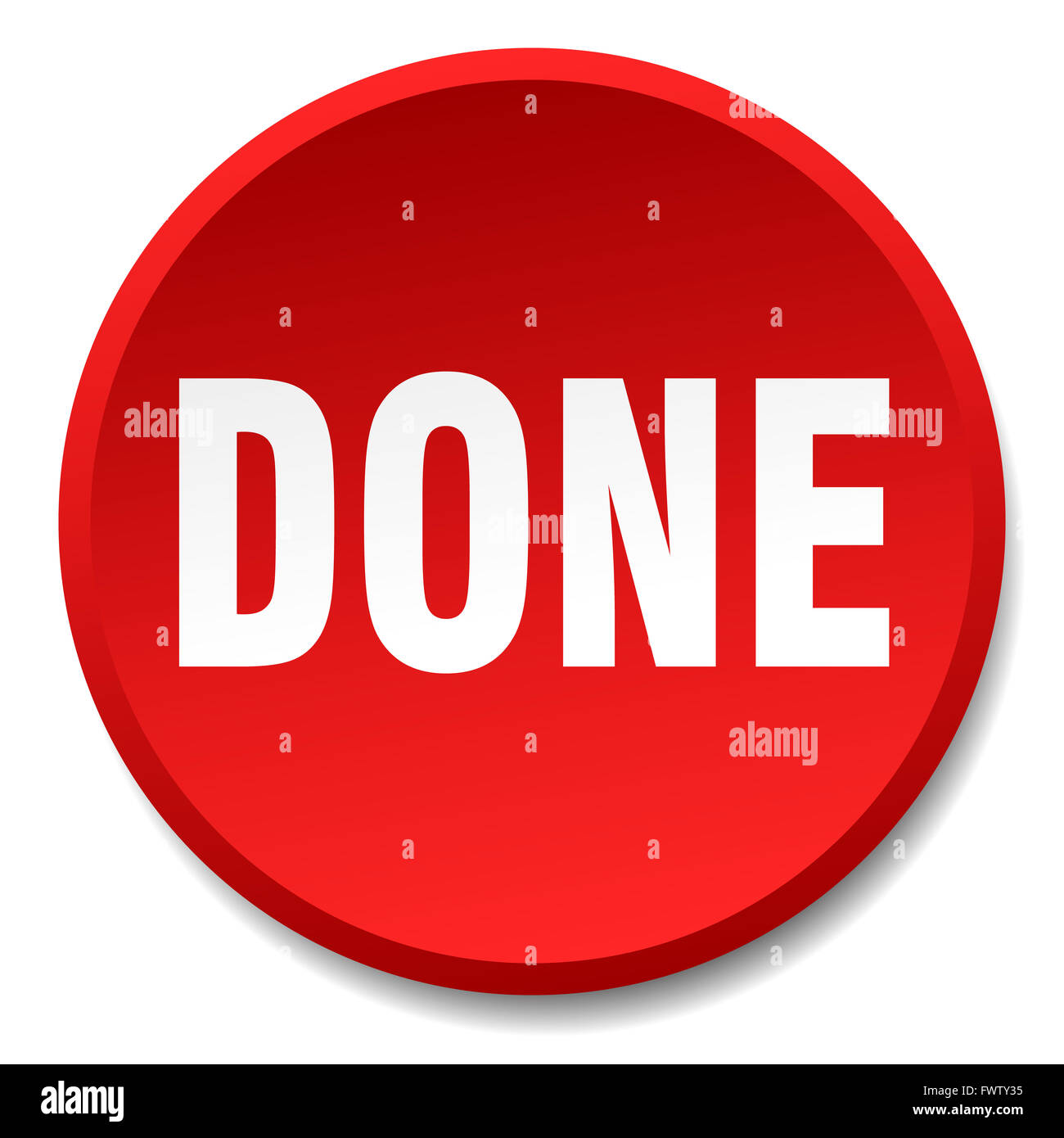 done red round flat isolated push button Stock Photo - Alamy