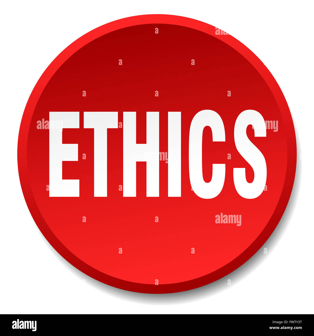 ethics red round flat isolated push button Stock Photo - Alamy
