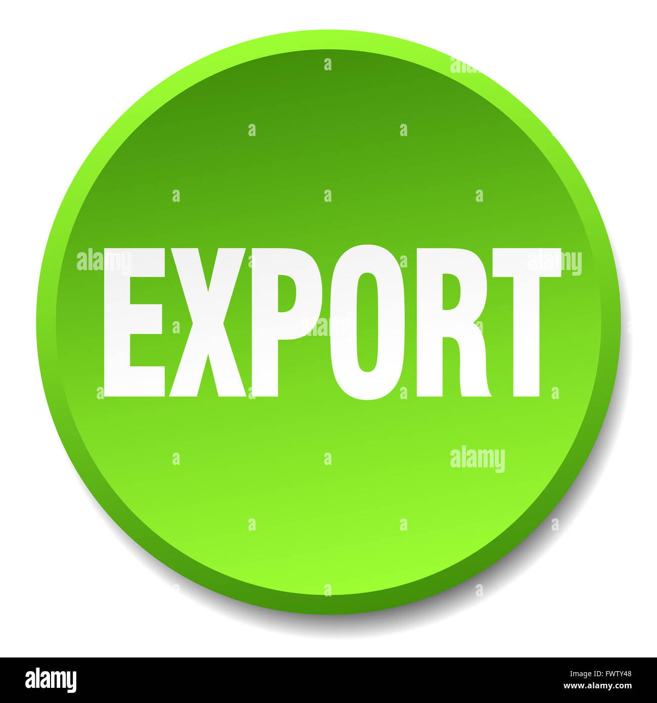 export green round flat isolated push button Stock Photo - Alamy