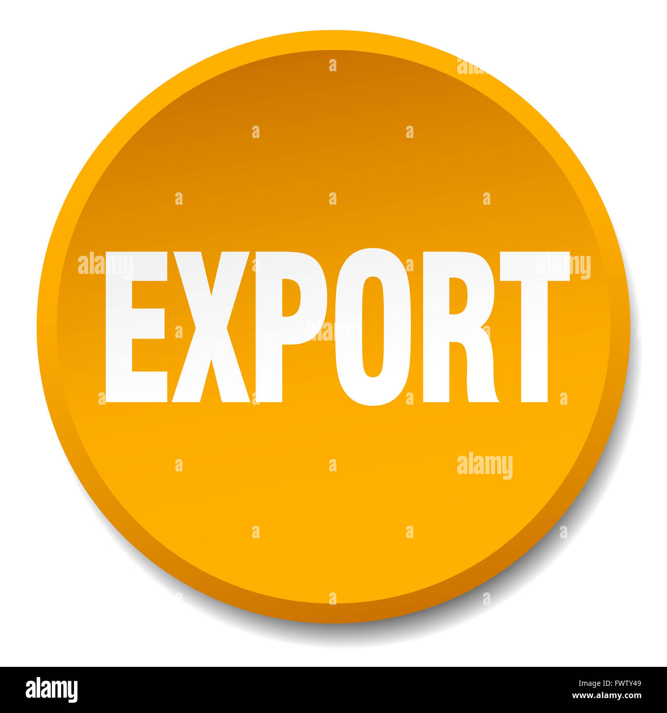 export orange round flat isolated push button Stock Photo - Alamy