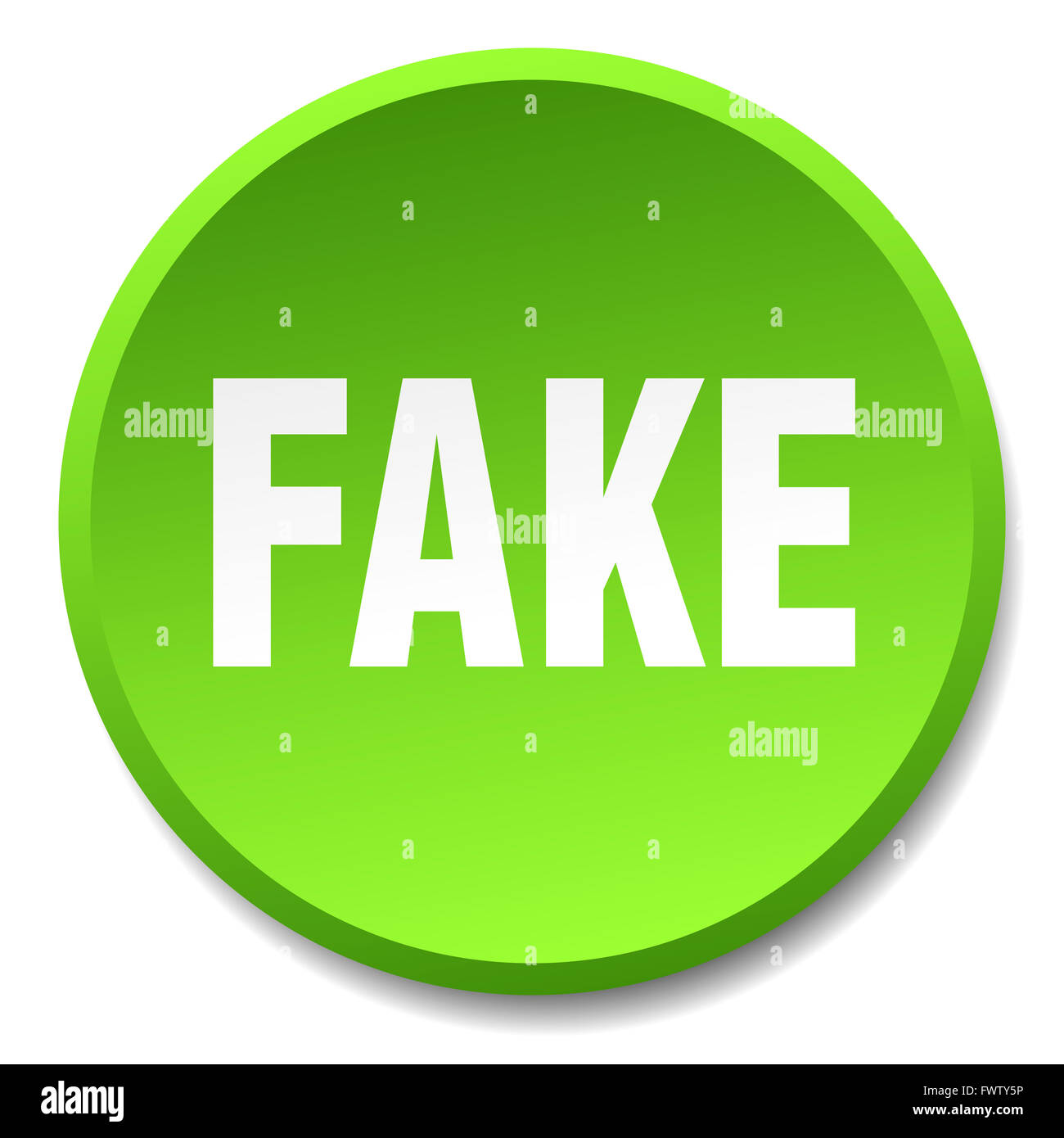 fake green round flat isolated push button Stock Photo - Alamy