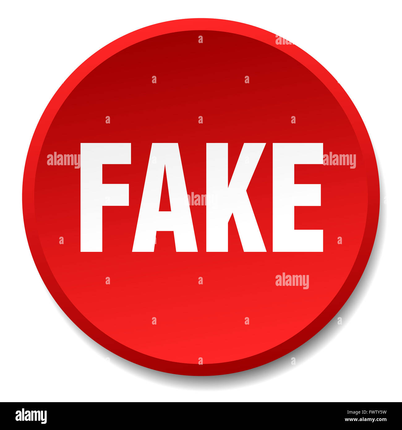 fake red round flat isolated push button Stock Photo - Alamy