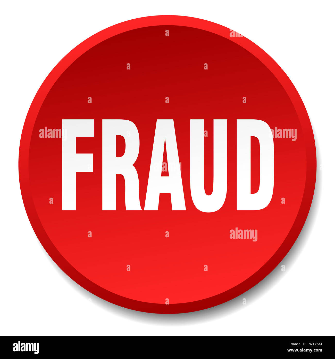 fraud red round flat isolated push button Stock Photo - Alamy