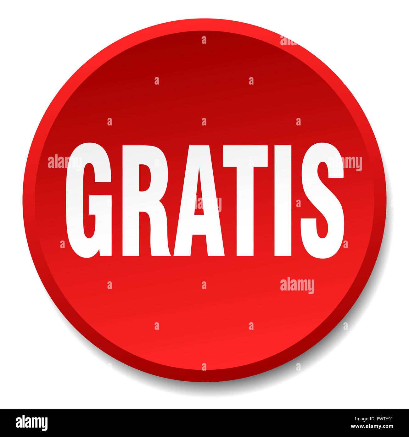 gratis red round flat isolated push button Stock Photo - Alamy