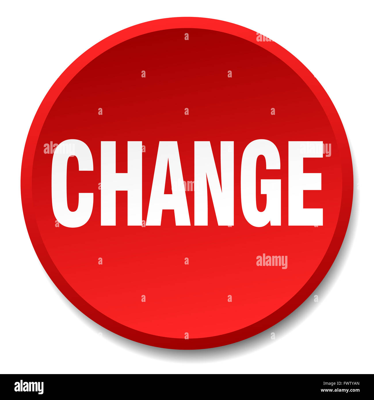 change red round flat isolated push button Stock Photo - Alamy