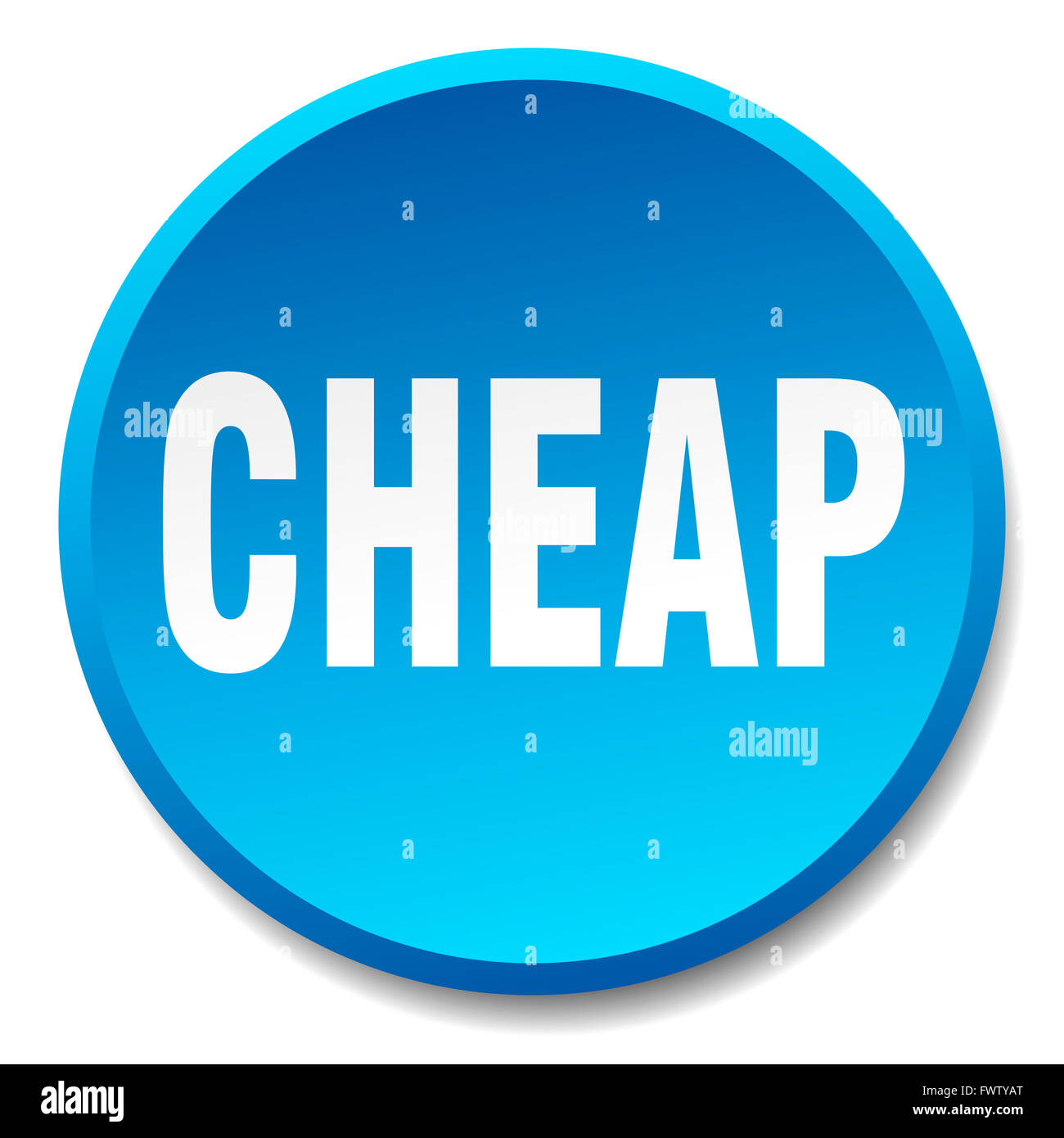 cheap blue round flat isolated push button Stock Photo - Alamy