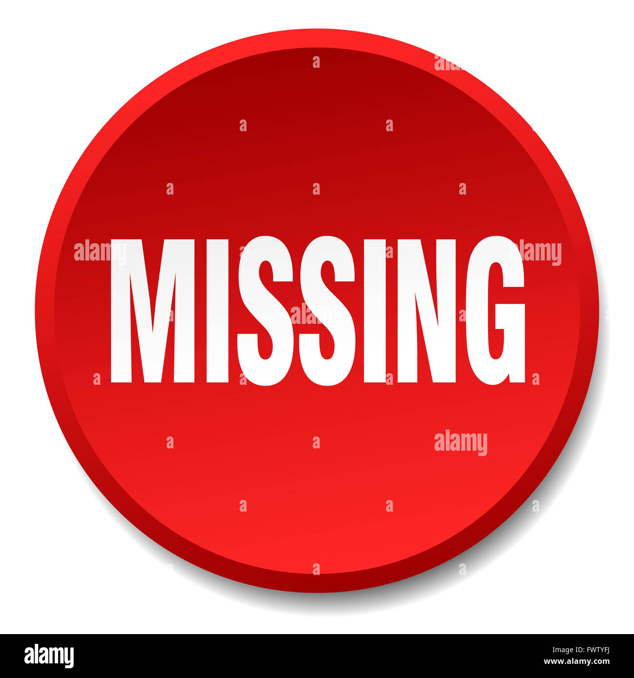 missing red round flat isolated push button Stock Photo - Alamy