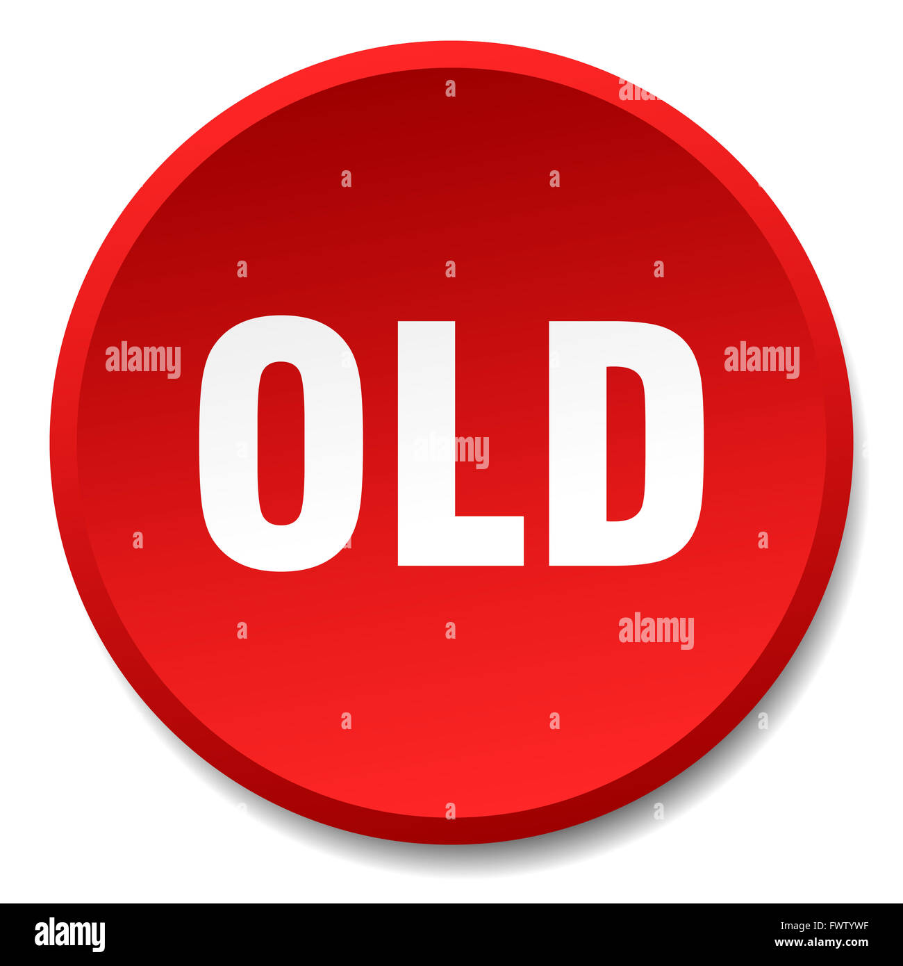 old red round flat isolated push button Stock Photo - Alamy