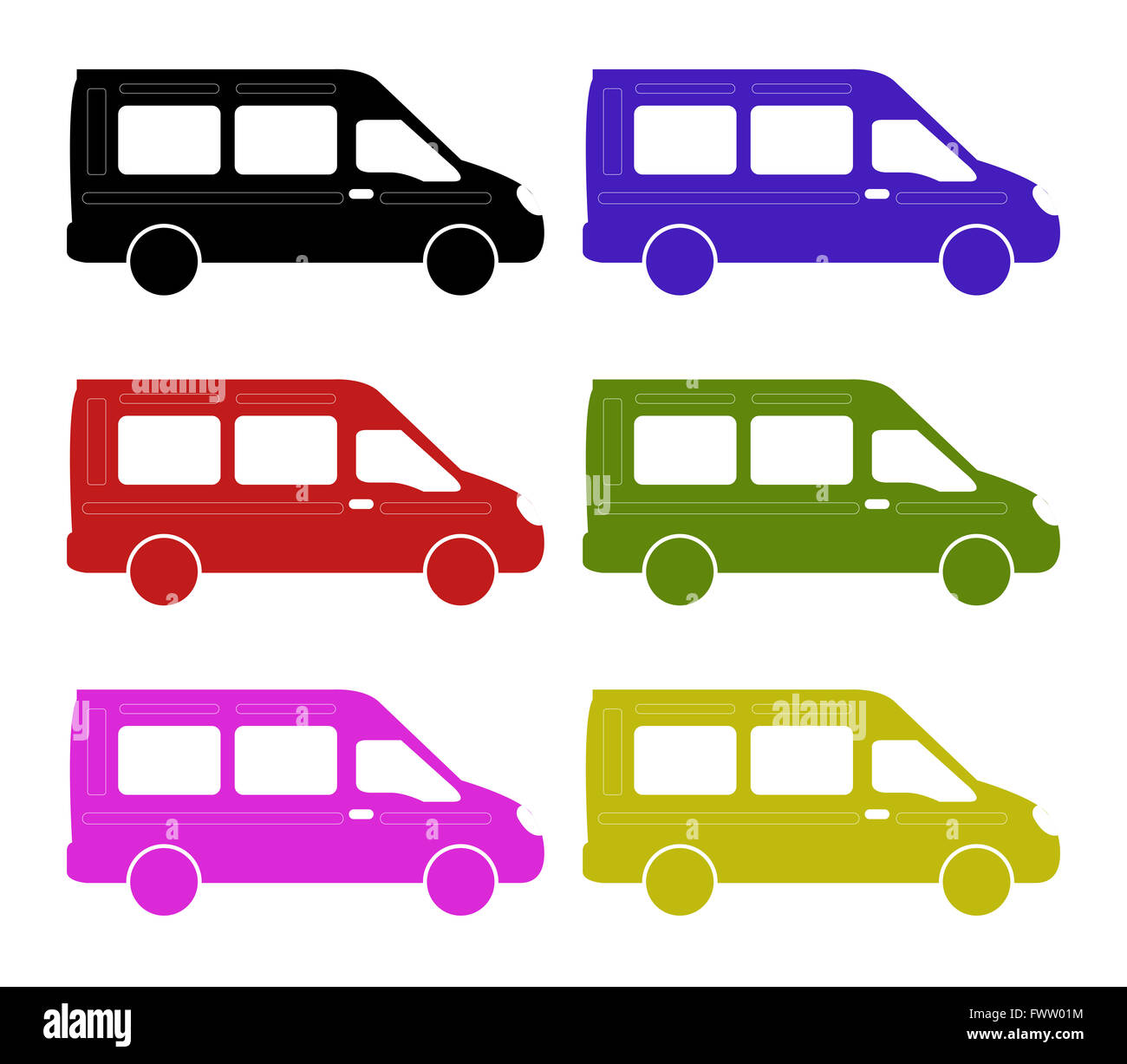 van on white background Stock Photo - Alamy