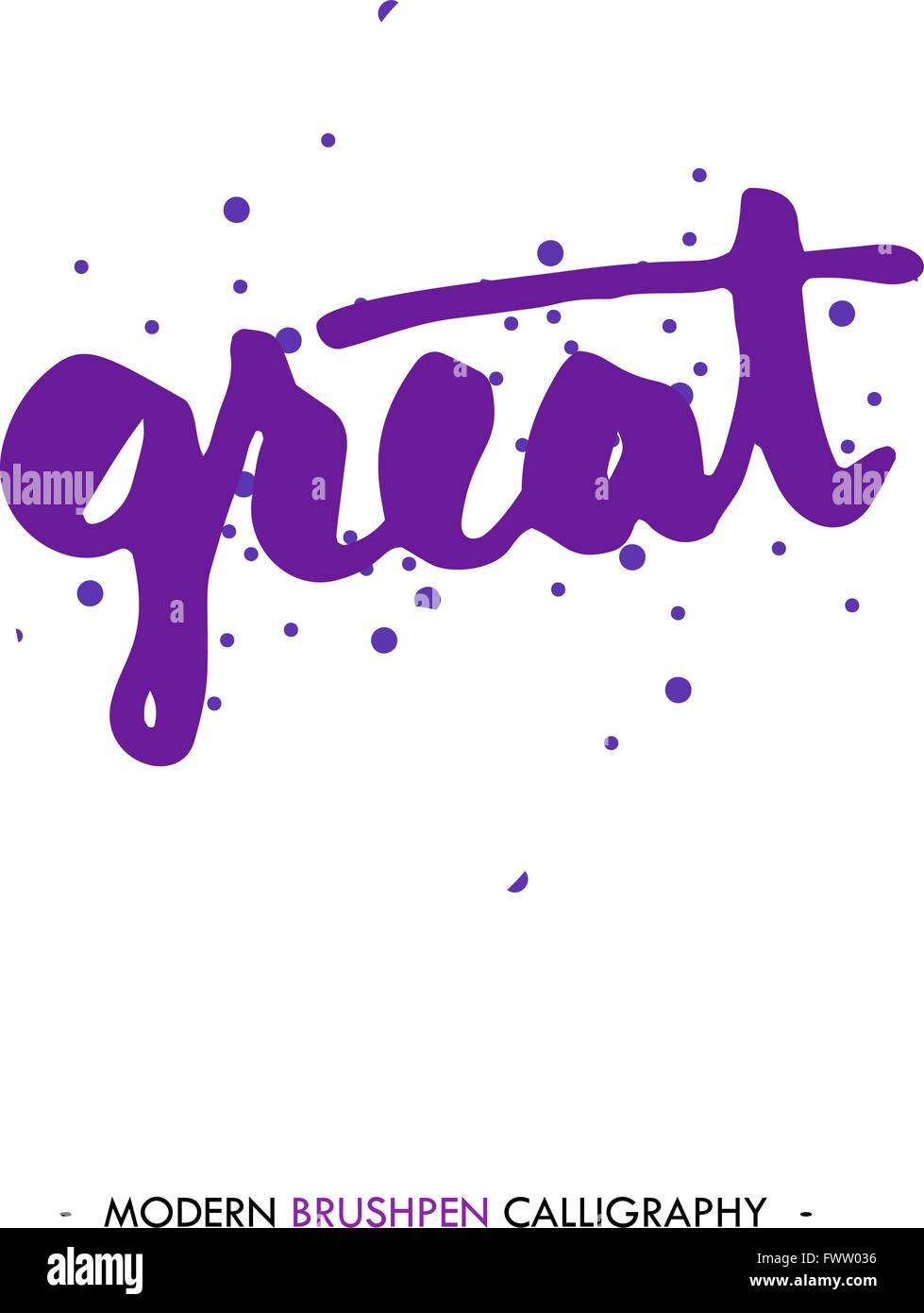 Violet inspirational word isolated on white background Stock Vector ...