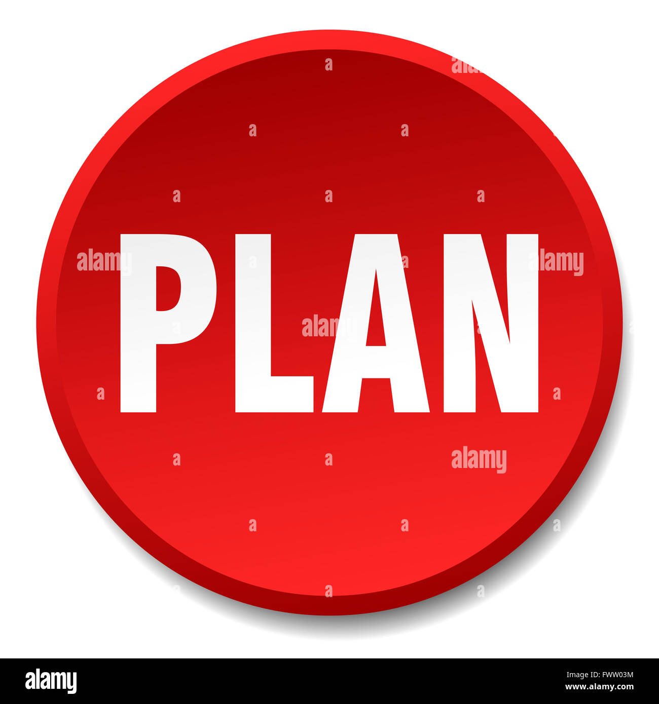 plan red round flat isolated push button Stock Photo - Alamy