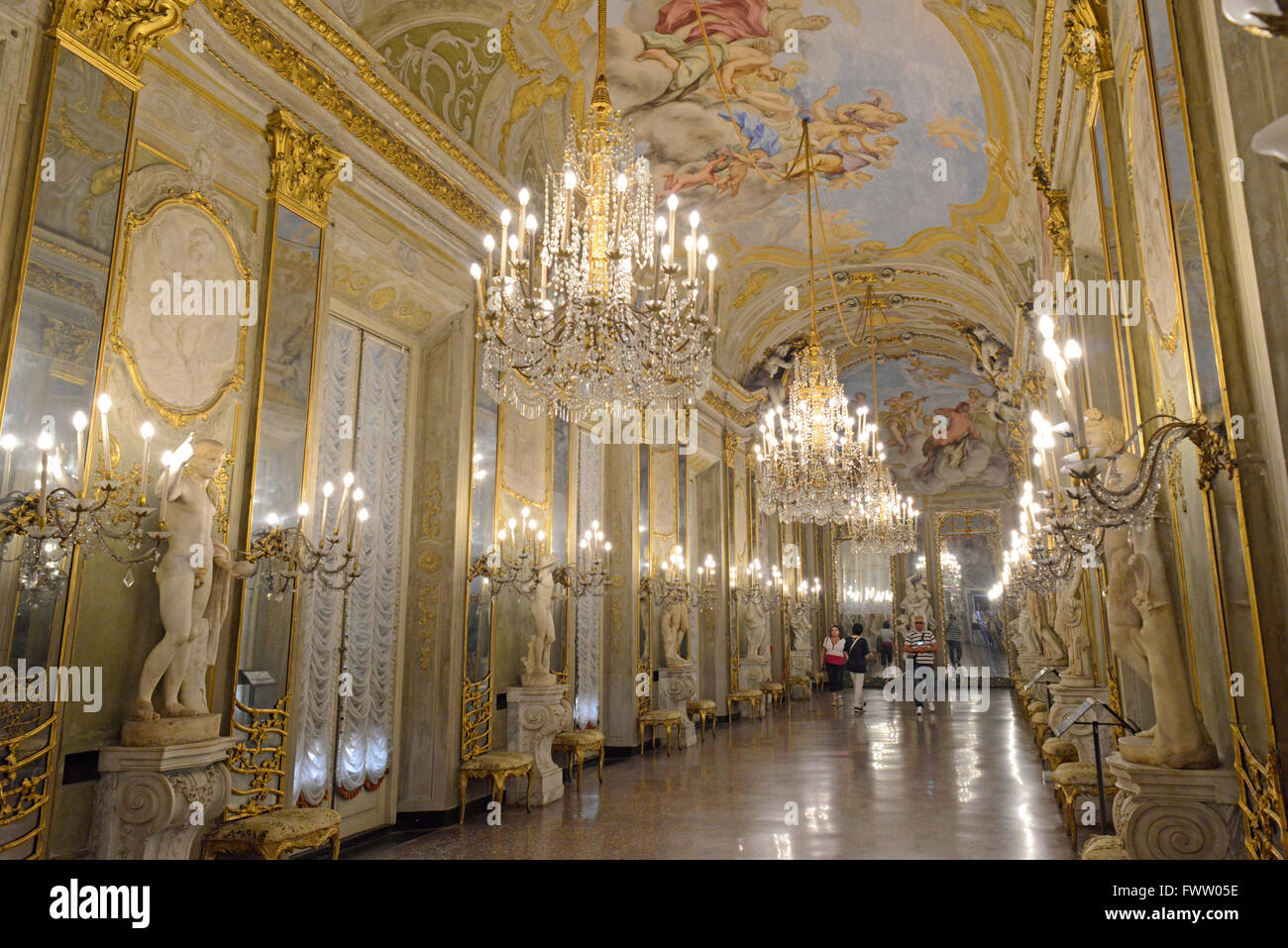 Royal Palace (Palazzo Reale or Palazzo Stefano Balbi) in Genoa, Italy ...