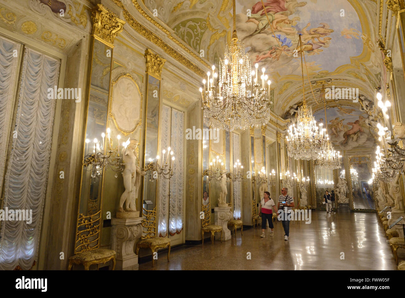 Royal Palace (Palazzo Reale or Palazzo Stefano Balbi) in Genoa, Italy ...