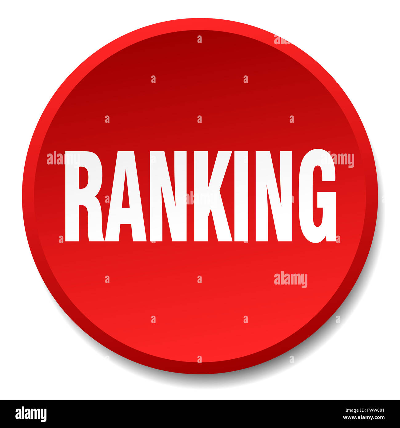 ranking red round flat isolated push button Stock Photo - Alamy