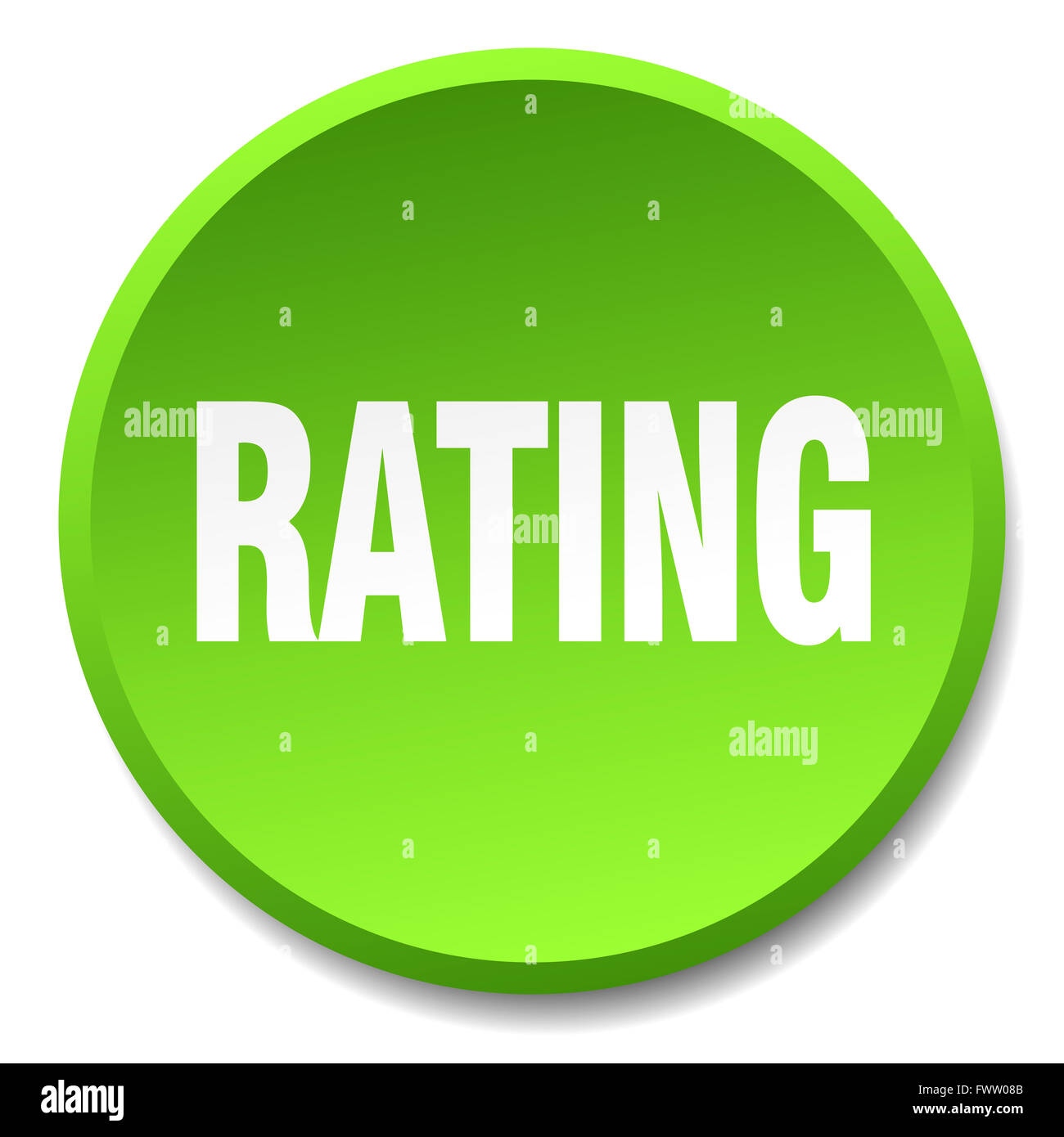 rating green round flat isolated push button Stock Photo - Alamy