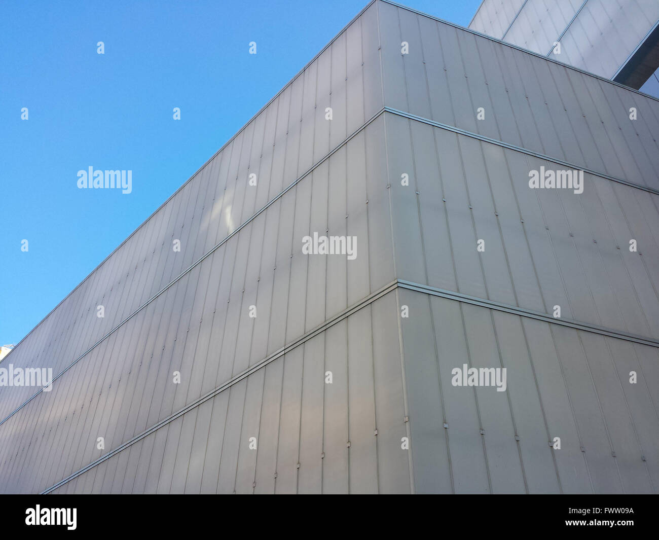 large building of modern architecture, in white plastic Stock Photo - Alamy