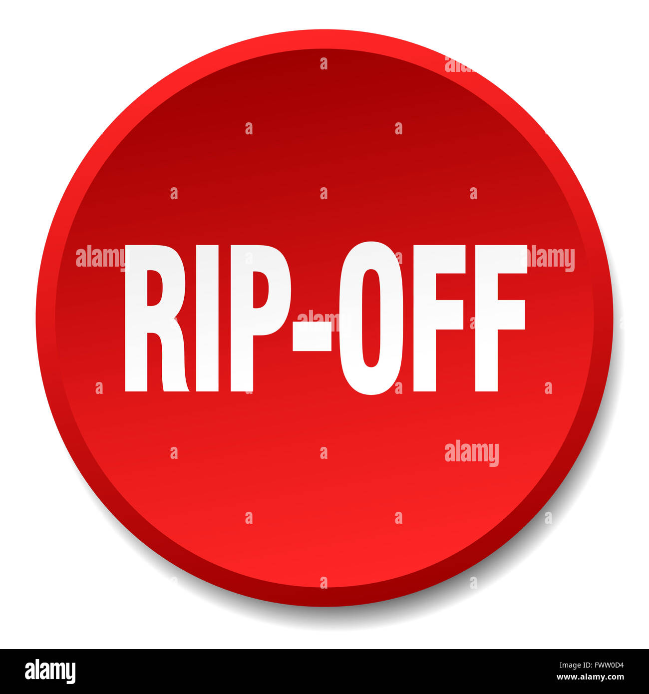 rip-off red round flat isolated push button Stock Photo - Alamy