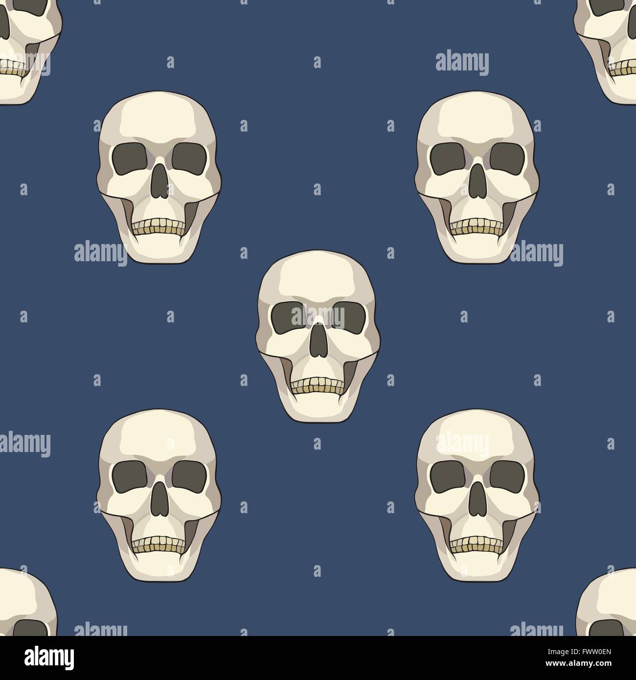 seamless pattern with skulls Stock Vector Image & Art - Alamy
