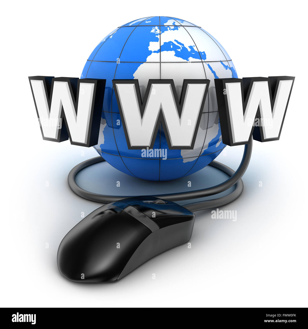 Earth and mouse on white background (done in 3d Stock Photo - Alamy