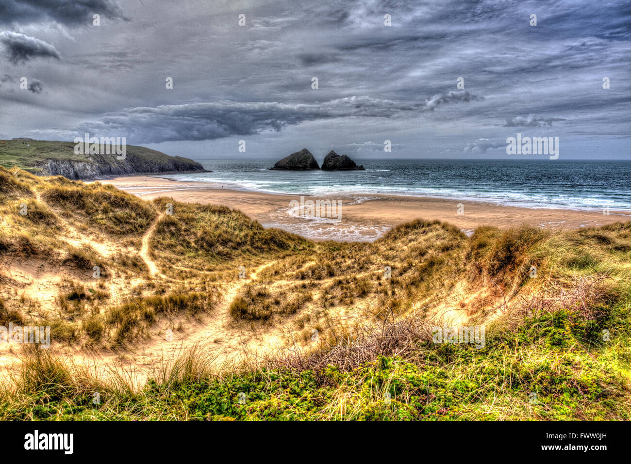 Holywell bay hi-res stock photography and images - Alamy